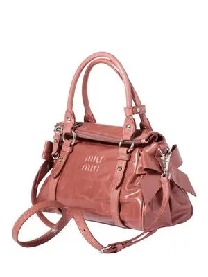 Miu Miu Shiny Leather Top-handle Bag - Antique