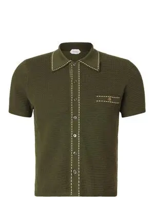 Versace Medusa Cotton Polo Shirt - Green