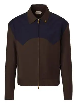 Versace Medusa Wool And Mohair Blouson Jacket - Brown