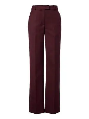 THE FRANKIE SHOP Lenora Straight Trousers - Burgundy
