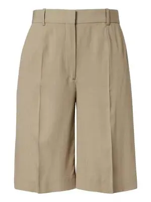 TOTEME High-rise Bermuda Shorts - Beige