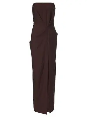 Staud Kara Gathered Gown - Brown