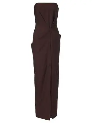 Staud Kara Gathered Gown - Brown