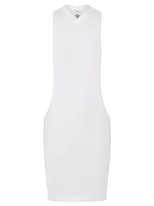 Versace Cotton-blend Jersey Mini Dress - White