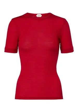 Versace Medusa Virgin Wool T-shirt - Red