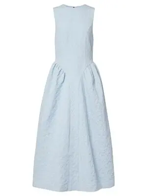 ROTATE BY BIRGER CHRISTENSEN Jacquard Midi Dress - Blue