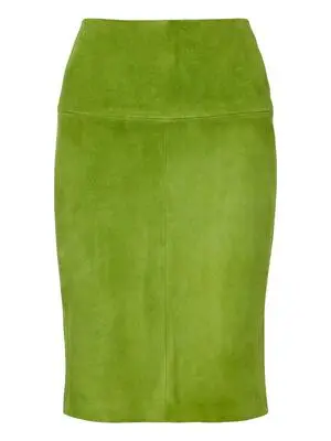 Stouls Suede Midi Skirt - Green