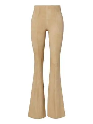 Stouls Stouls Suede Flared Pants Beige