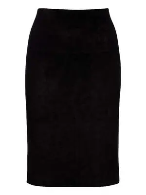 Stouls Gin Suede Midi Skirt - Black