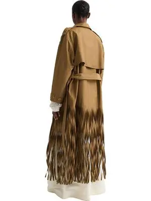 TWP Fringe Benefit Coat In Water Repellent Twill - British Khaki