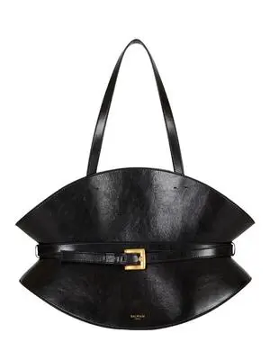 Balmain Medium Calfskin Bag - Black