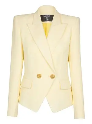 Balmain 2 Bottons "natte" Jacket - Yellow