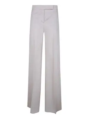 Max Mara Badesse Linen High-waisted Trousers - Beige