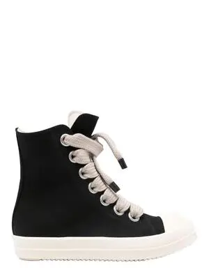Rick Owens Jumbolace Denim Sneakers - Black
