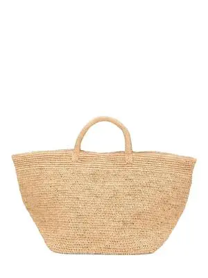 IBELIV Raffia Shoulder Bag - Beige