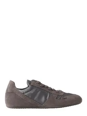 Rick Owens Suede And Nylon Sneakers - Gray