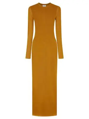 Saint Laurent Knitted Maxi Dress - Yellow