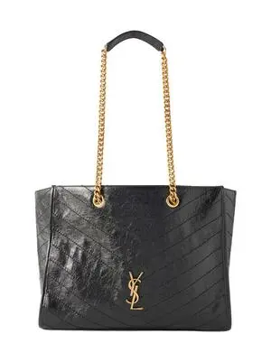 SAINT LAURENT Niki Textured-Leather Tote