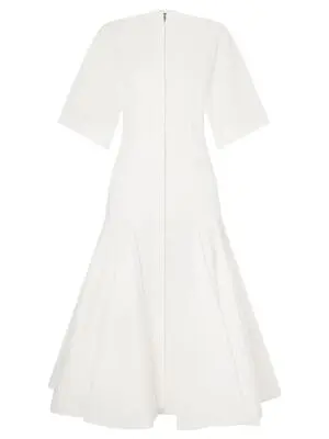 Jacquemus Moisson Pleated Cotton-poplin Shirt Dress - White
