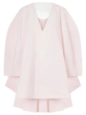 Jacquemus Paysan Oversized Cotton-blend Mini Dress - Pink