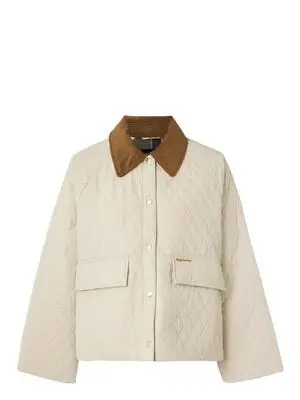 Barbour Kirby Cotton-corduroy Trimmed Quilted Jacket - Neutrals