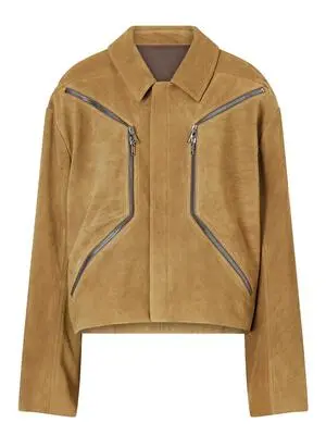 Rick Owens Blixa Mac Suede Jacket - Brown