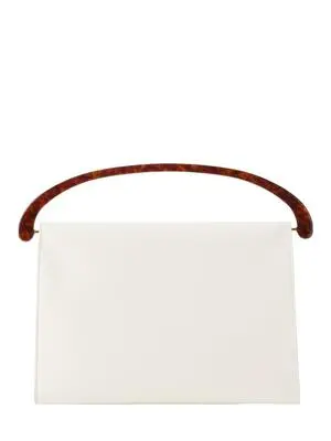 Dries Van Noten Leather Shoulder Bag - White