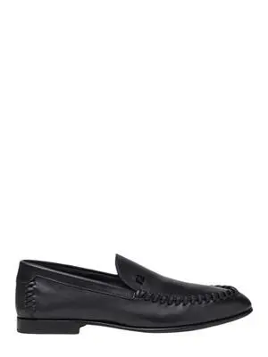 Fendi Braided Leather Loafer - Black