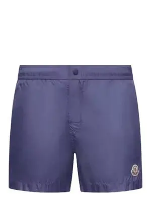 Moncler Logo Swim Shorts - Sky Blue
