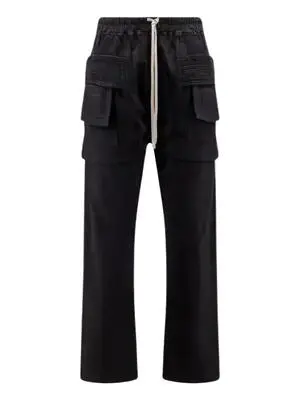 Rick Owens Cotton Trousers - Black