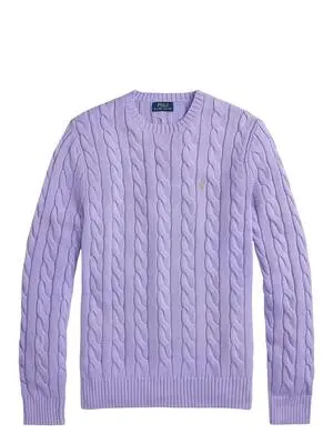 Polo Ralph Lauren Cable Knit Pullover Sweater - Purple