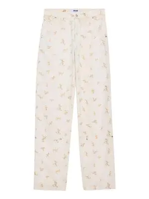 MSGM Cotton Trousers - White