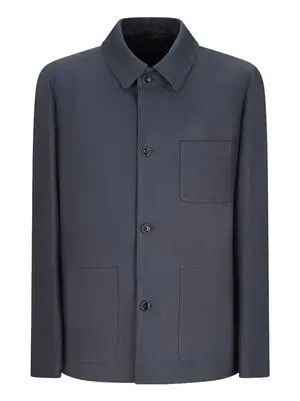 LARDINI Shirt With Pocket - Blue