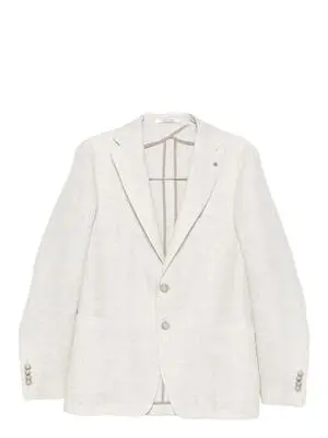 Tagliatore Linen And Wool Blazer - Grey