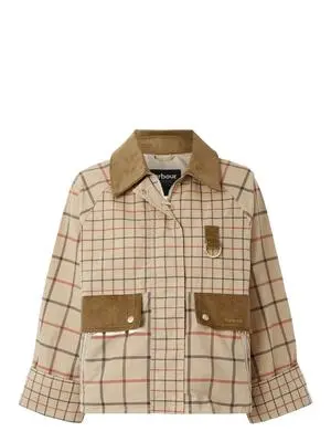 Barbour Mackworth Corduroy-trimmed Checked Cotton Jacket - Beige