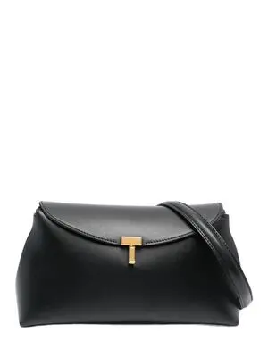 TOTEME T-lock Leather Clutch - Black