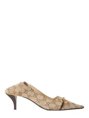 Gucci Vittoria Collapsible-heel Pumps - Beige