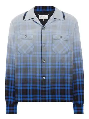 MAISON MARGIELA Checked Cotton Shirt - Blue