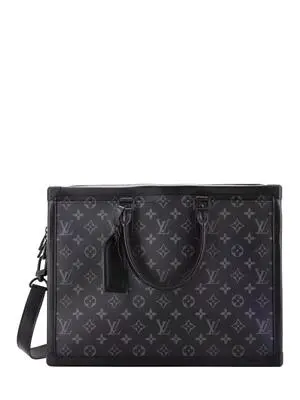 LOUIS VUITTON Soft Trunk Briefcase Monogram Eclipse Canvas - Black