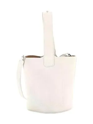 Loewe Pebble Leather Bucket Bag - White