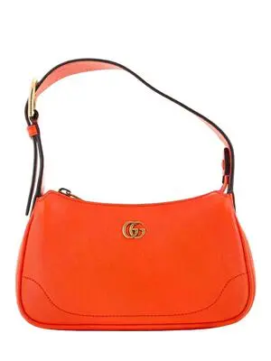 Gucci Aphrodite Leather Mini Shoulder Bag - Orange