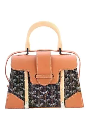 Goyard Structured Saigon Top Handle Satchel - Brown