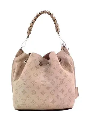 LOUIS VUITTON Muria Mahina Leather Bucket Bag - Neutrals