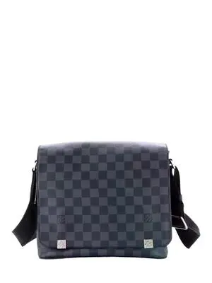 LOUIS VUITTON District Nm Messenger Bag Damier Graphite Pm - Black