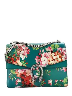 Gucci Dionysus Blooms Print Medium Shoulder Bag - Green