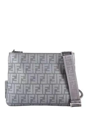 Fendi Slip Pocket Messenger Zucca Coated Canvas Medium - Grey