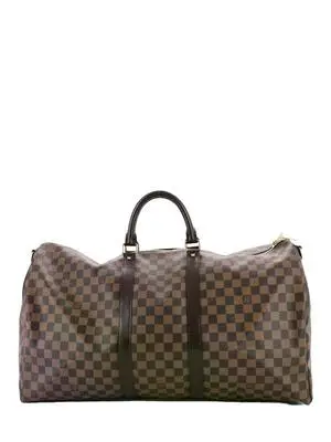 LOUIS VUITTON Keepall Bandouliere 55 Travel Bag - Brown