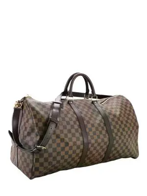 LOUIS VUITTON Keepall Bandouliere 55 Travel Bag - Brown