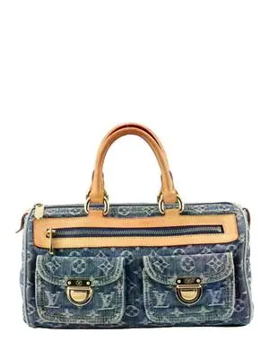 LOUIS VUITTON Neo Speedy Denim Handbag - Blue