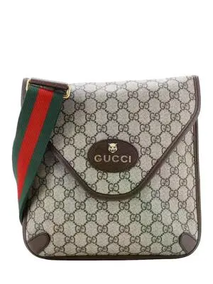 Gucci Neo Vintage Envelope Messenger Gg Coated Canvas Medium Crossbody Bag - Brown